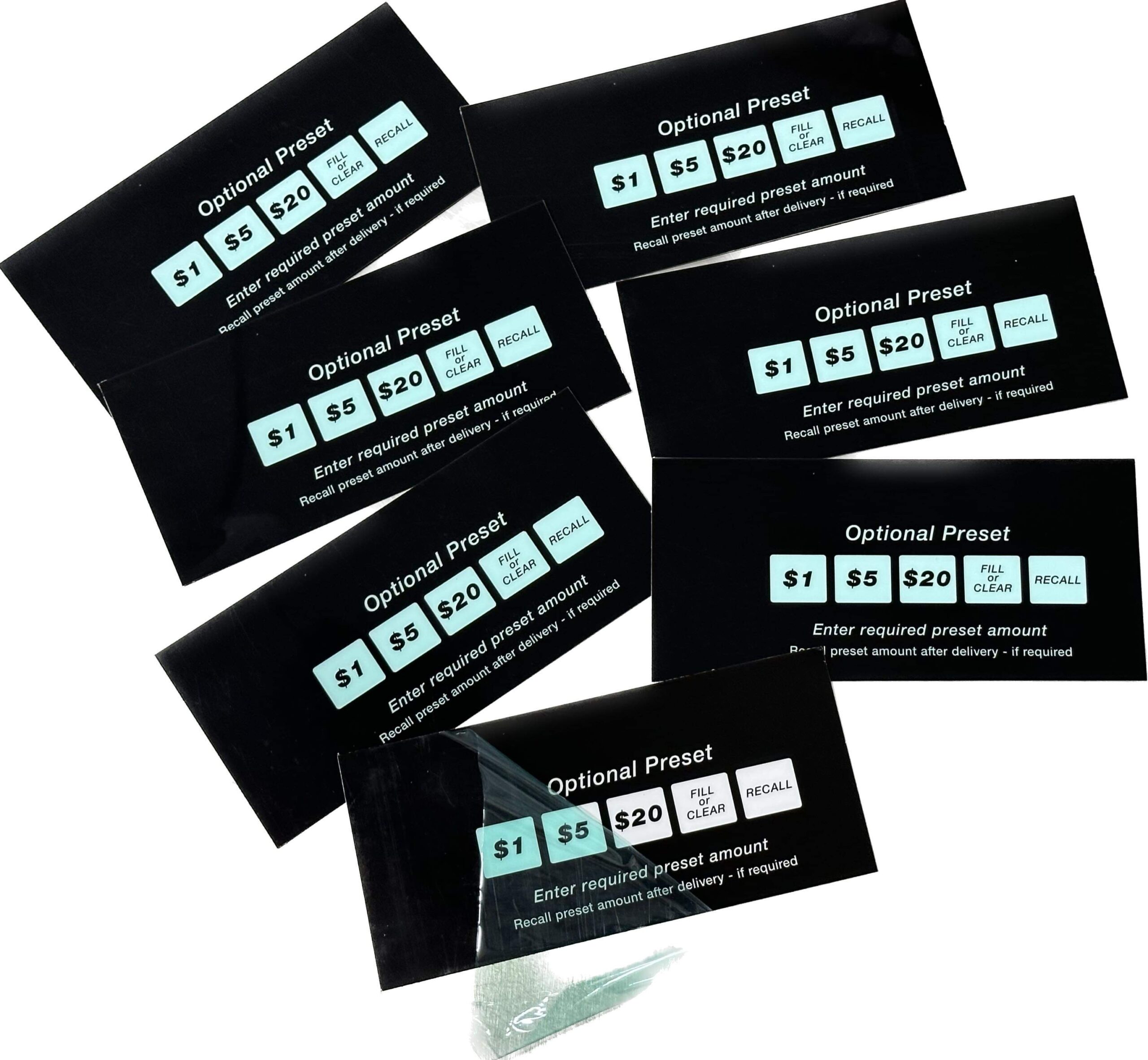 MK4 E/Line Preset Keypad Fascia Overlay (Old Gilbarco Part # DQ59422 ...